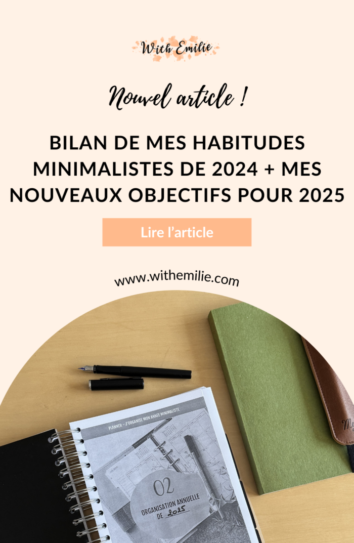 Bilan de mes habitudes minimalistes de 2024 + Mes nouveaux objectifs ...